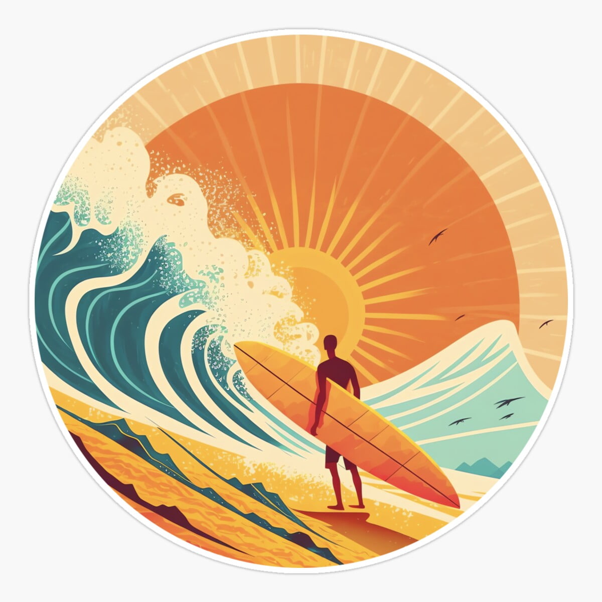 Maneki Retro Vintage Surf Art, 1960S Endless Summer, Hawaii, California ...