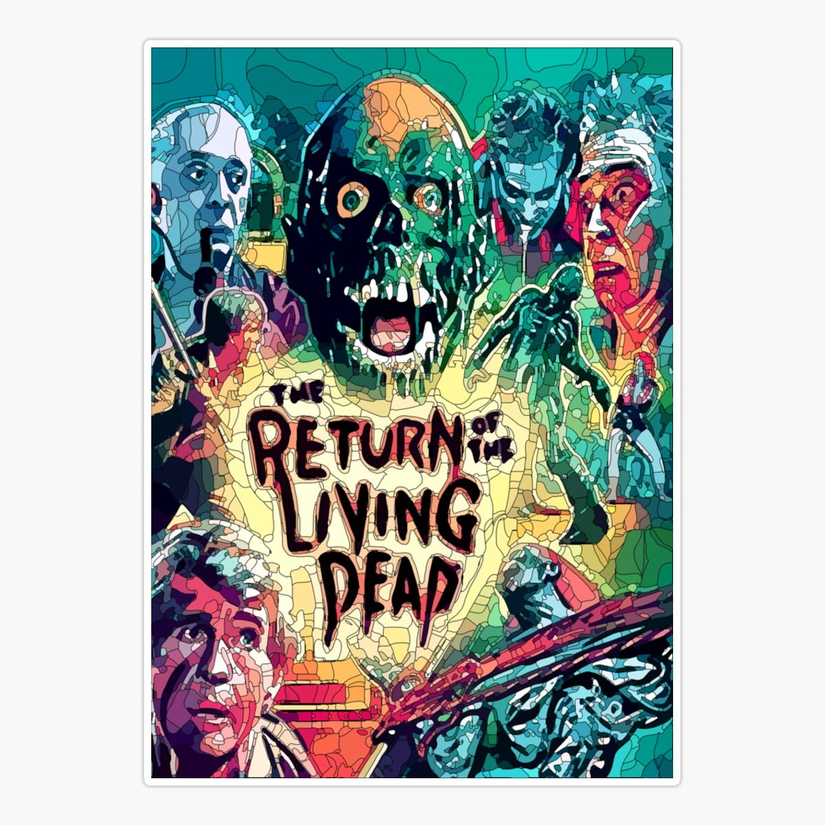 Maneki Return Of The Living Dead Sticker, Phone Decal Water Bottle ...