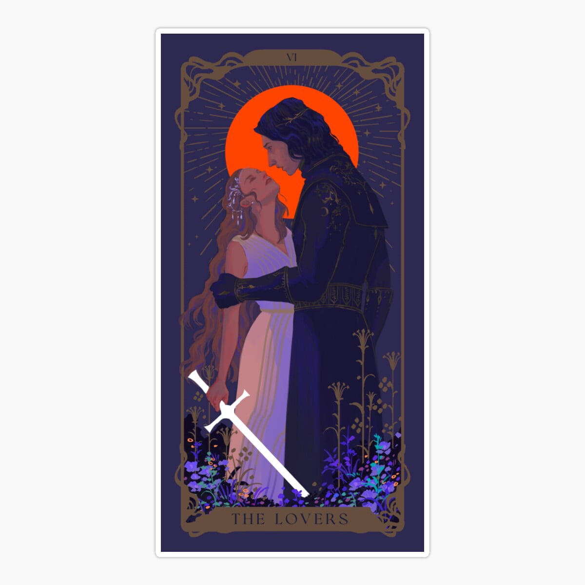 Maneki Reylo Tarot - The Lovers Er, Phone Decal Water Bottle Stickers ...