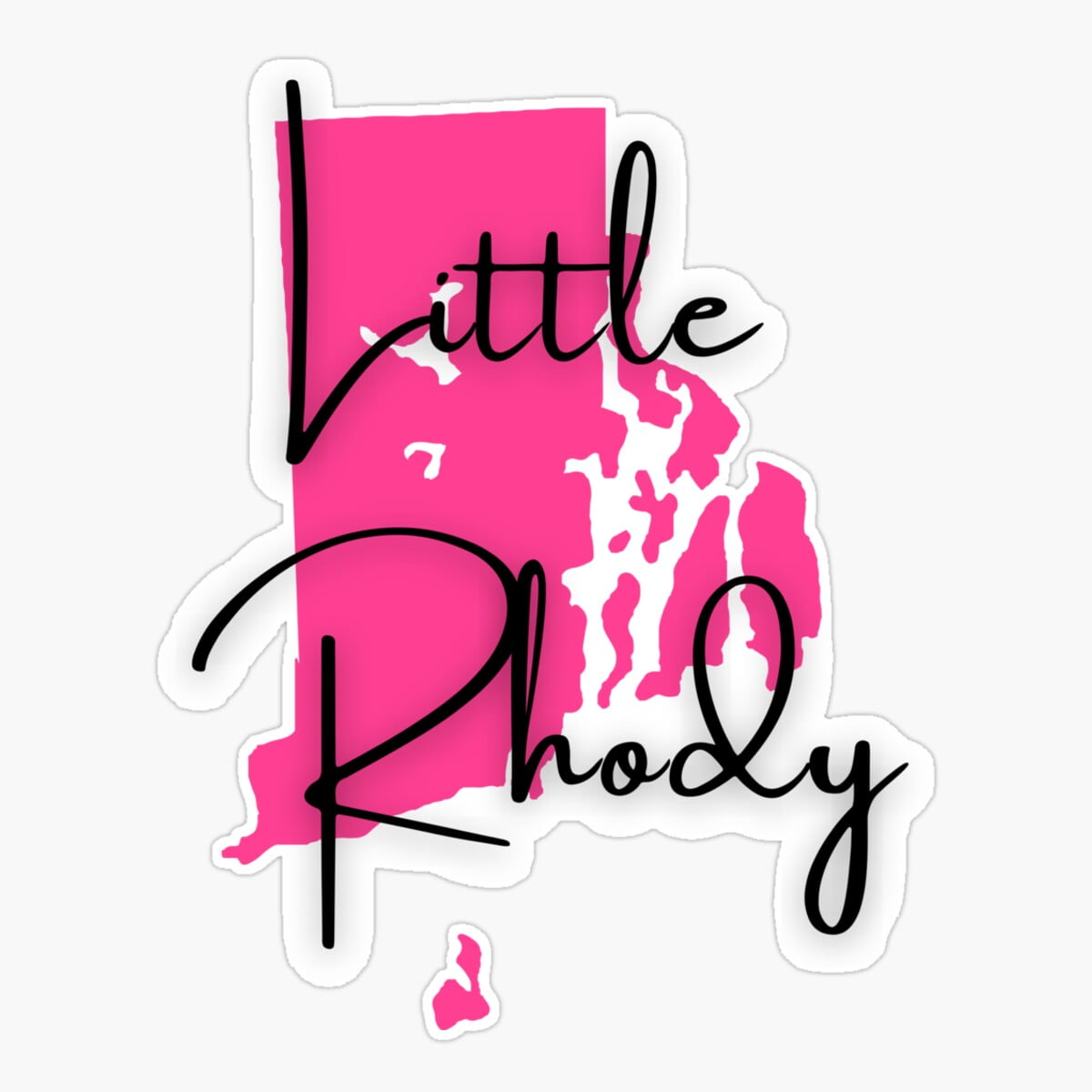 Maneki Rhode Island | Little Rhody | State Nicknames Series Sticker ...