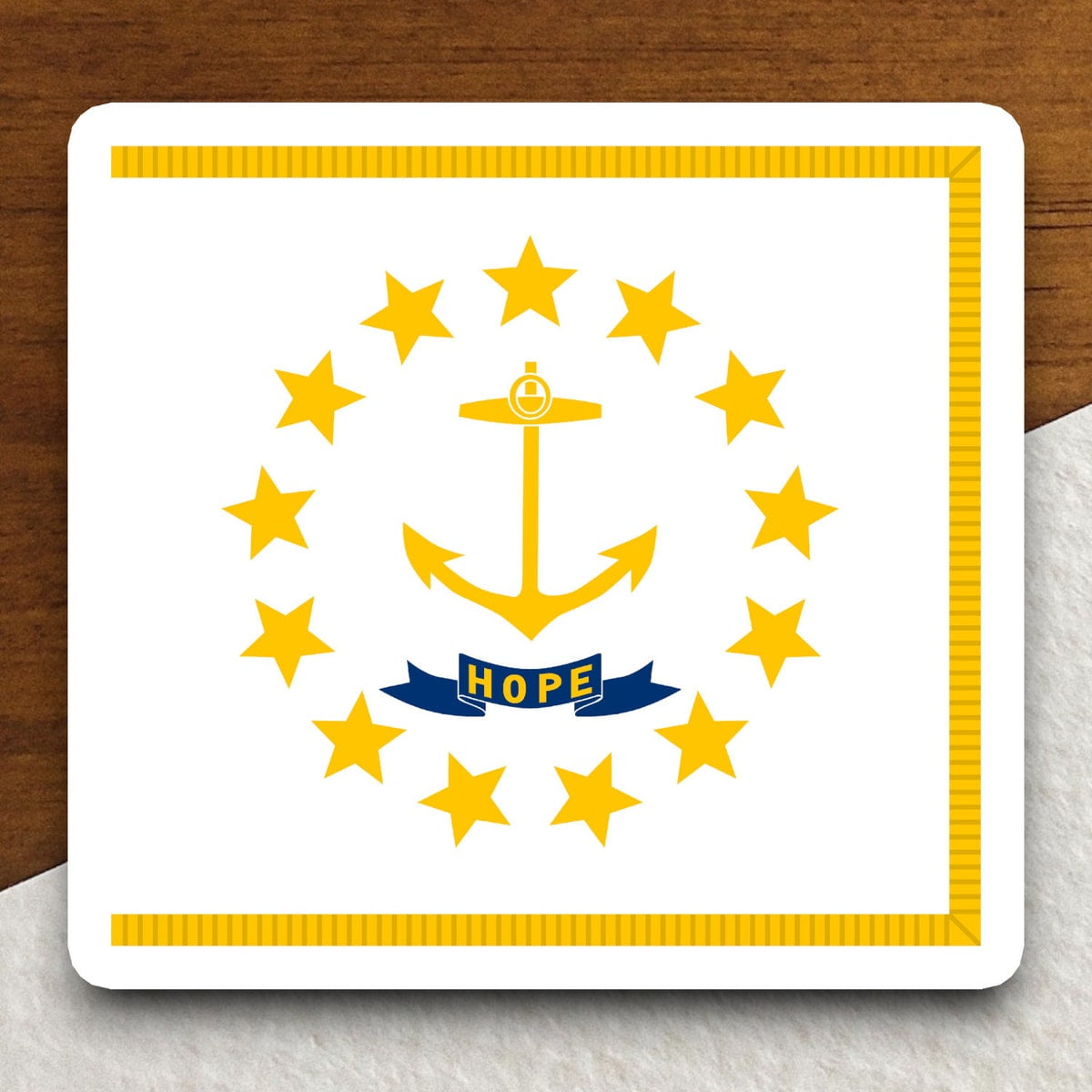 Maneki Rhode Island State Sticker, Rhode Island Flag Sticker, Pennant ...