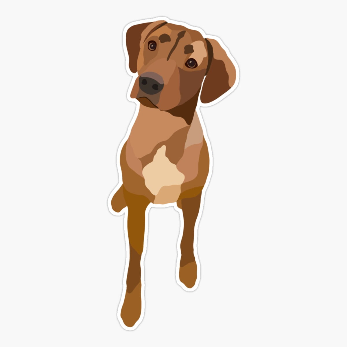 Maneki Rhodesian Ridgeback Dog Portrait Digital Illustration Er, Phone ...