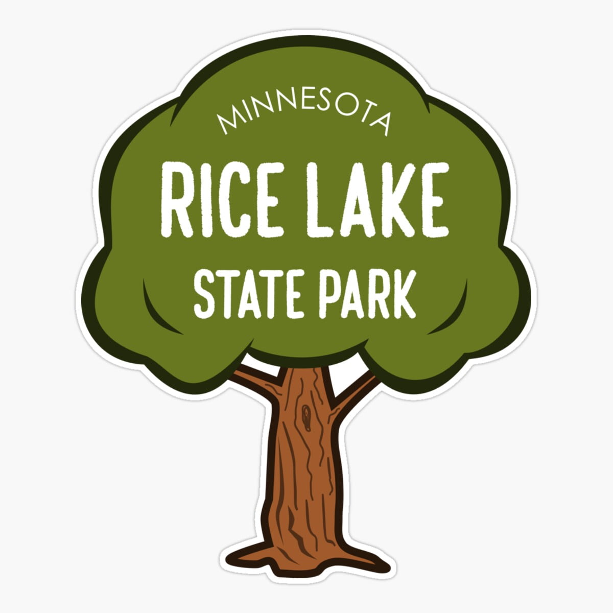 Maneki Rice Lake State Park Tree Er, Phone Decal Water Bottle Stickers ...