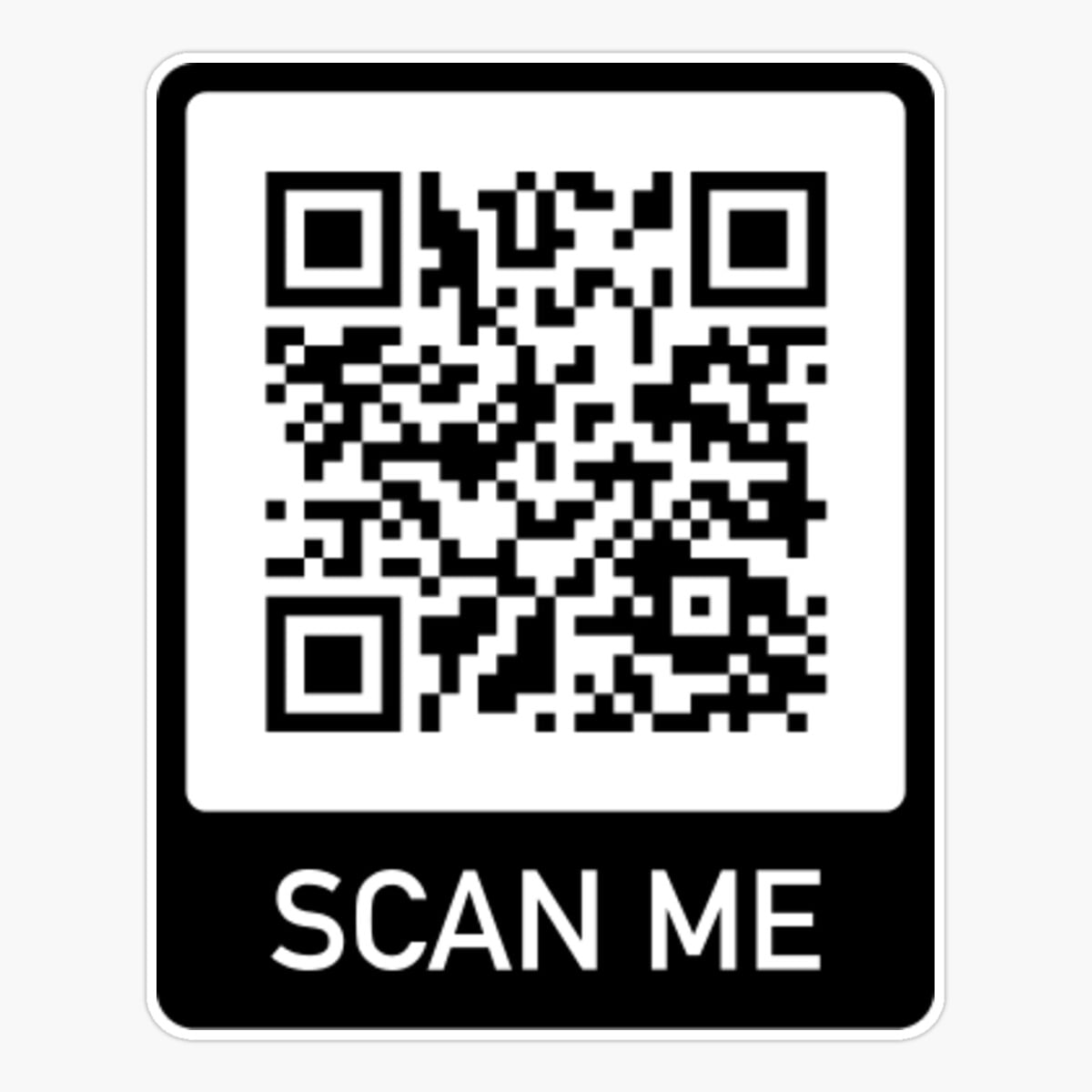 Maneki Rick Roll Qr Code Scan Me Er, Phone Decal Water Bottle Stickers ...