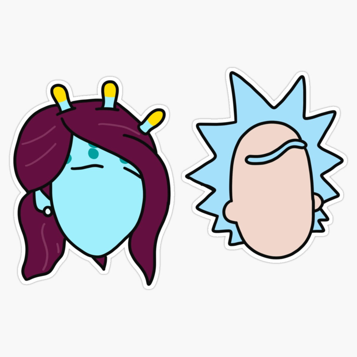 Maneki Rick + Unity Er, Phone Decal Water Bottle Stickers Car Decals ...