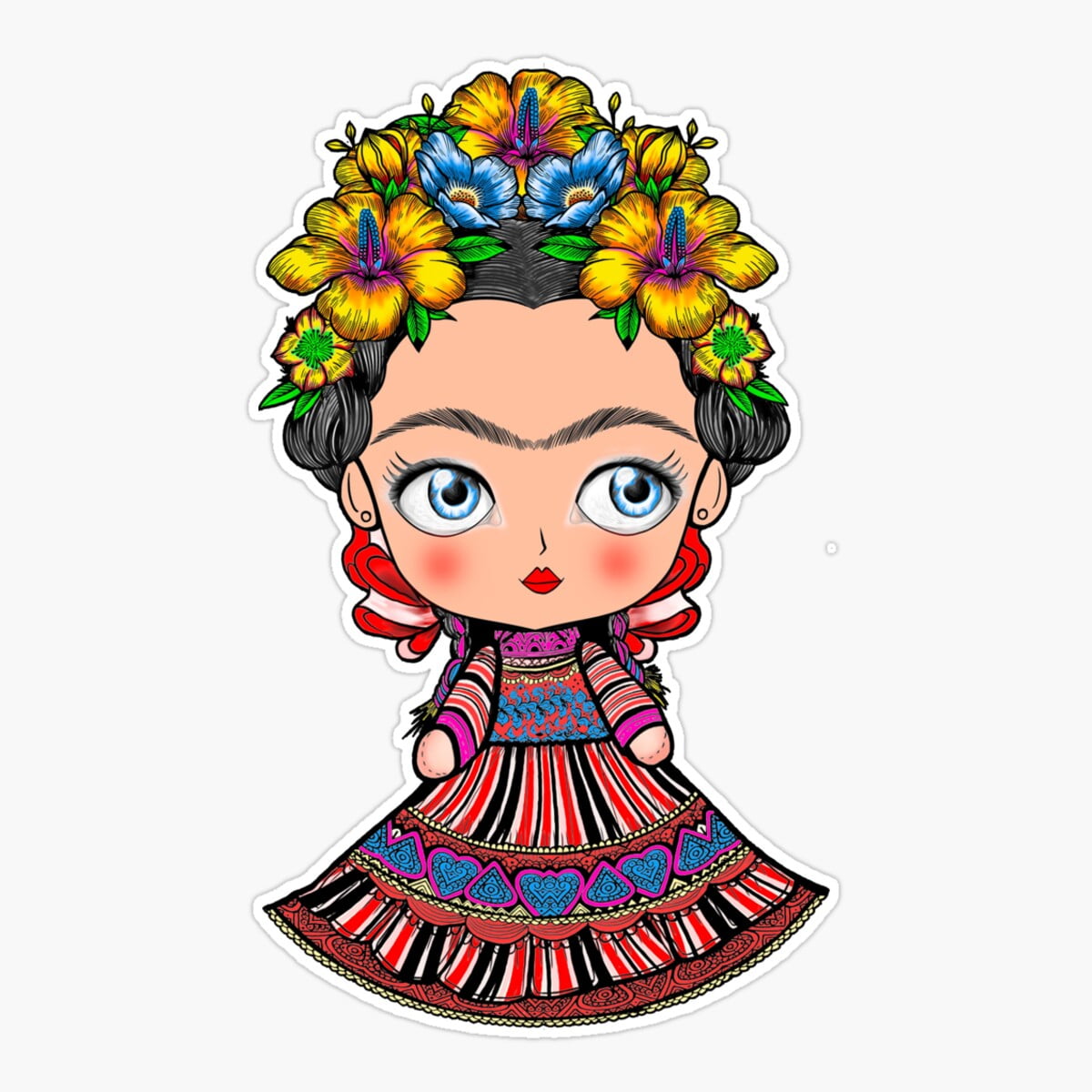 Maneki Rida Mexico Sticker, Phone Decal Water Bottle Stickers Car Decals, Funny Birthday Gift ...