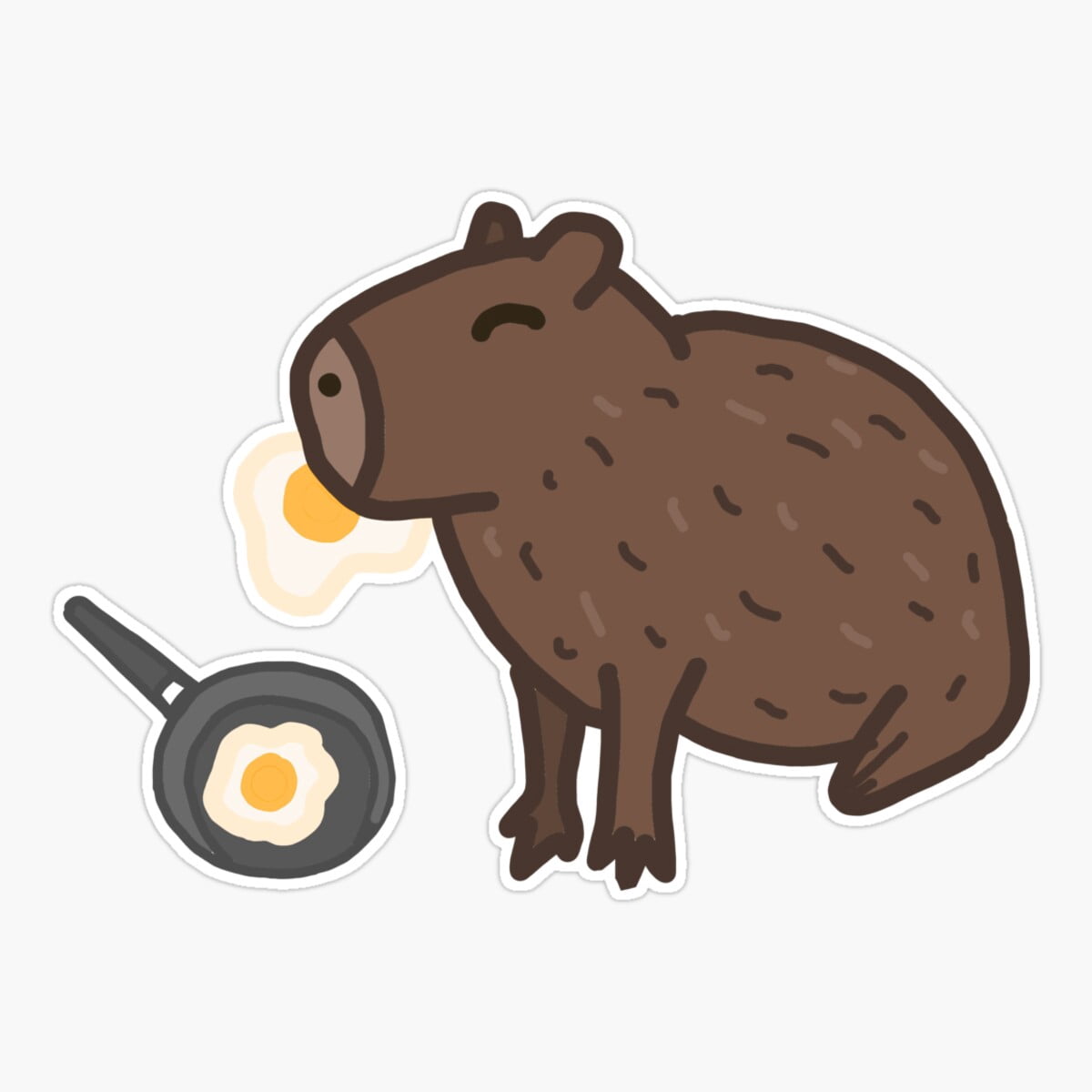 Maneki Ried Egg Capybara Sticker, Phone Decal Water Bottle Stickers Car ...