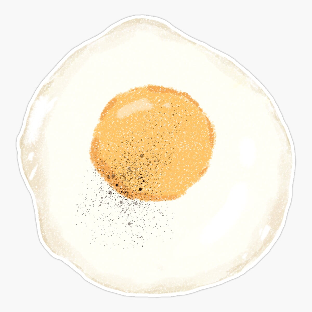 Maneki Ried Egg With Pepper - Ood Chalk Color Texture Sticker, Phone ...