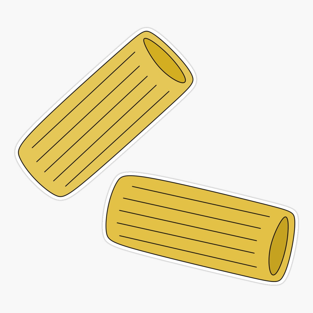 Maneki Rigatoni Pasta Sticker, Phone Decal Water Bottle Stickers Car ...