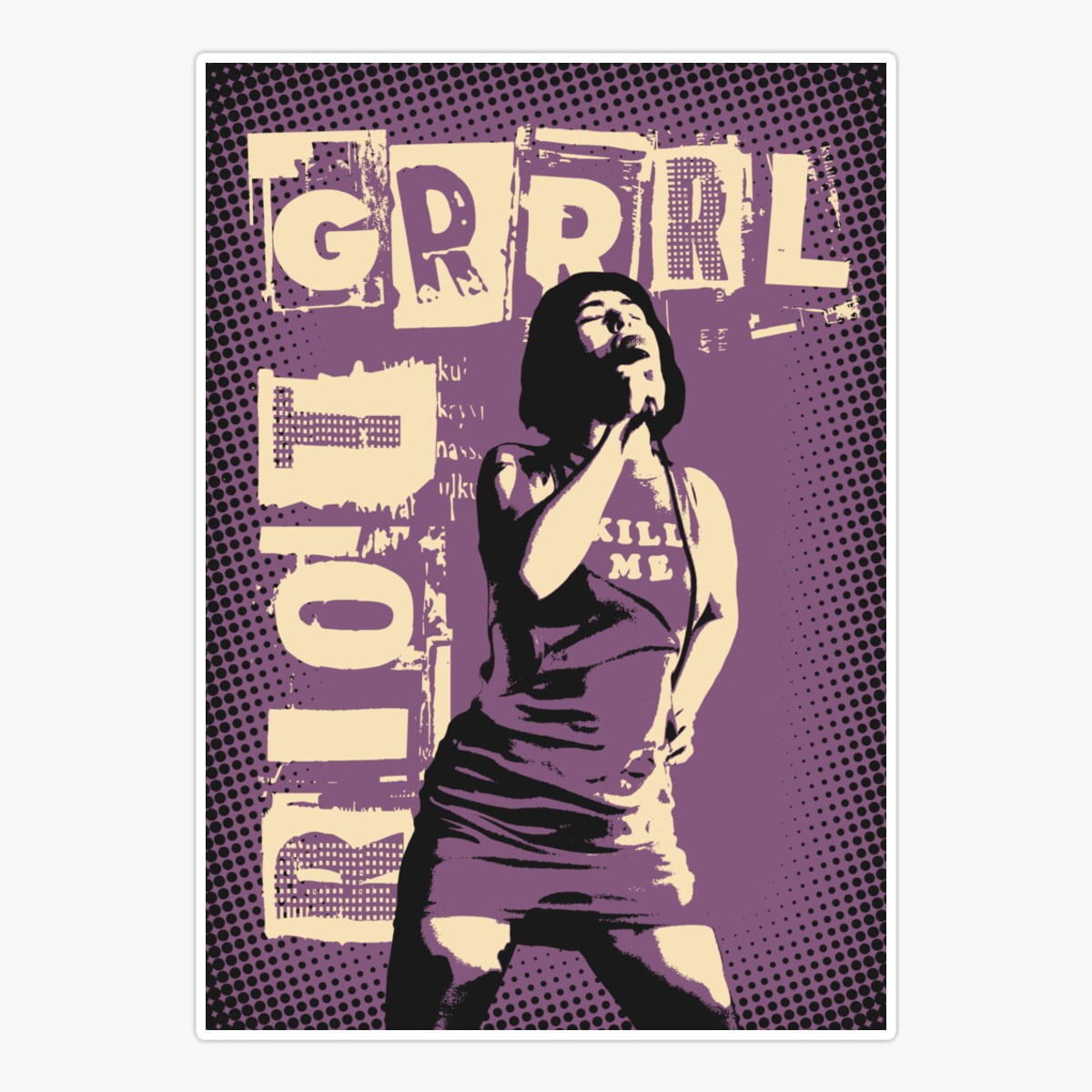 Maneki Riot Grrrl Punk Rock Sticker, Phone Decal Water Bottle Stickers ...