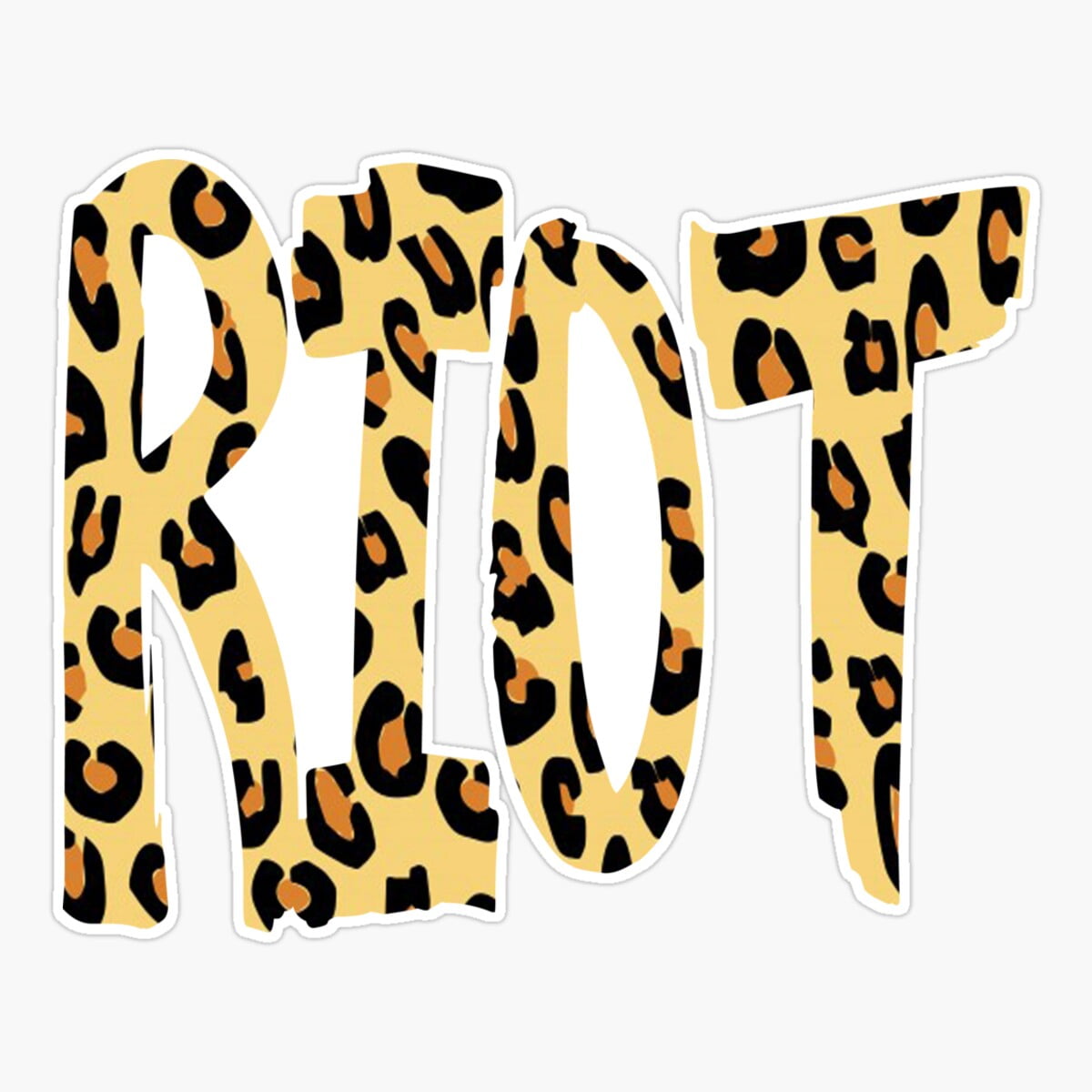 Maneki Riot - Leopard Print Sticker, Phone Decal Water Bottle Stickers ...