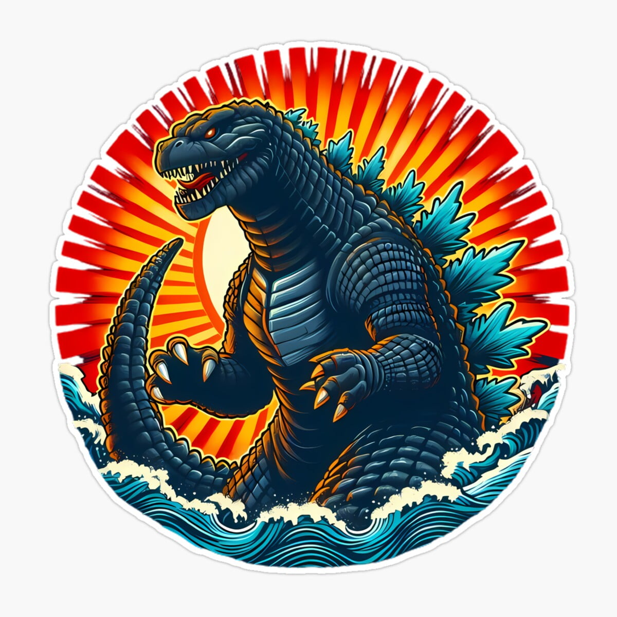 Maneki Rise Of The Sea Titan Sticker, Phone Decal Water Bottle Stickers ...