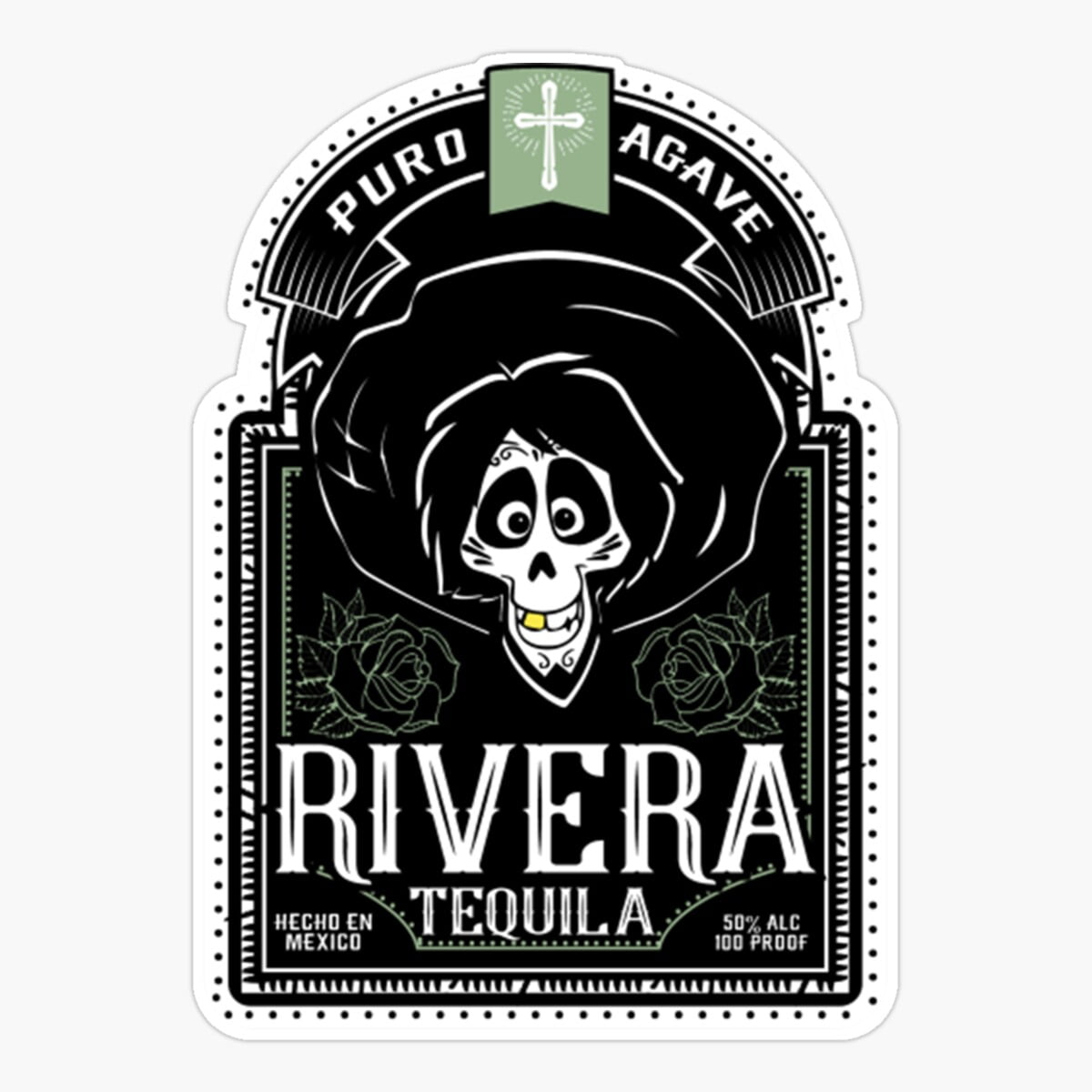 Maneki Rivera Tequila Sticker, Phone Decal Water Bottle Stickers Car ...