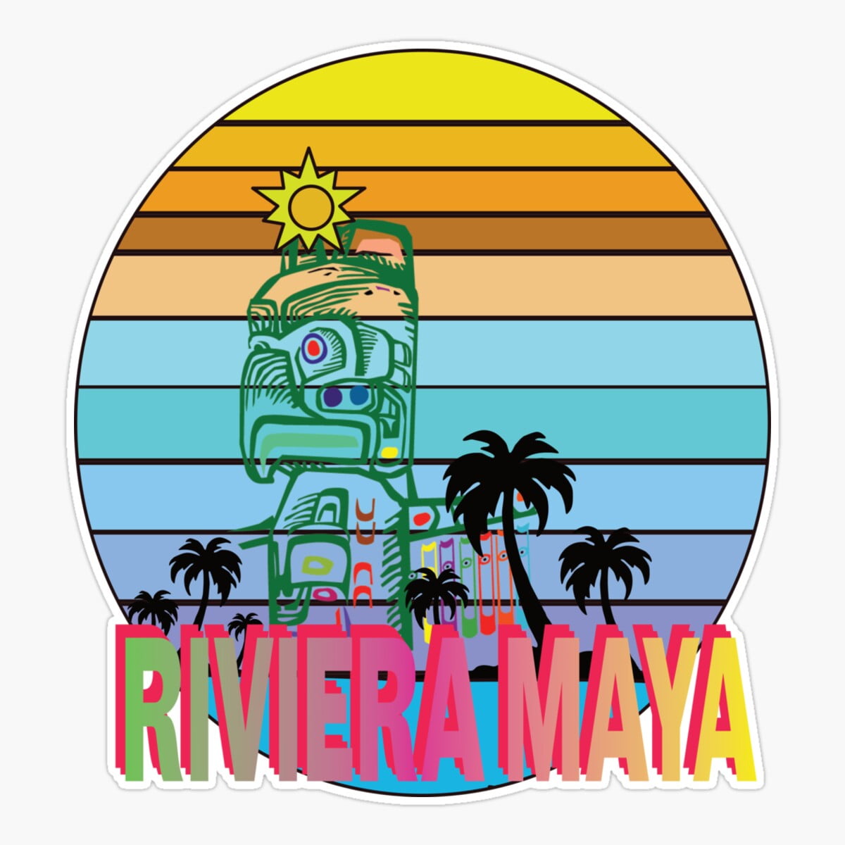 Maneki Riviera Maya Mexico-Mexican Riviera Maya Sticker, Phone Decal ...