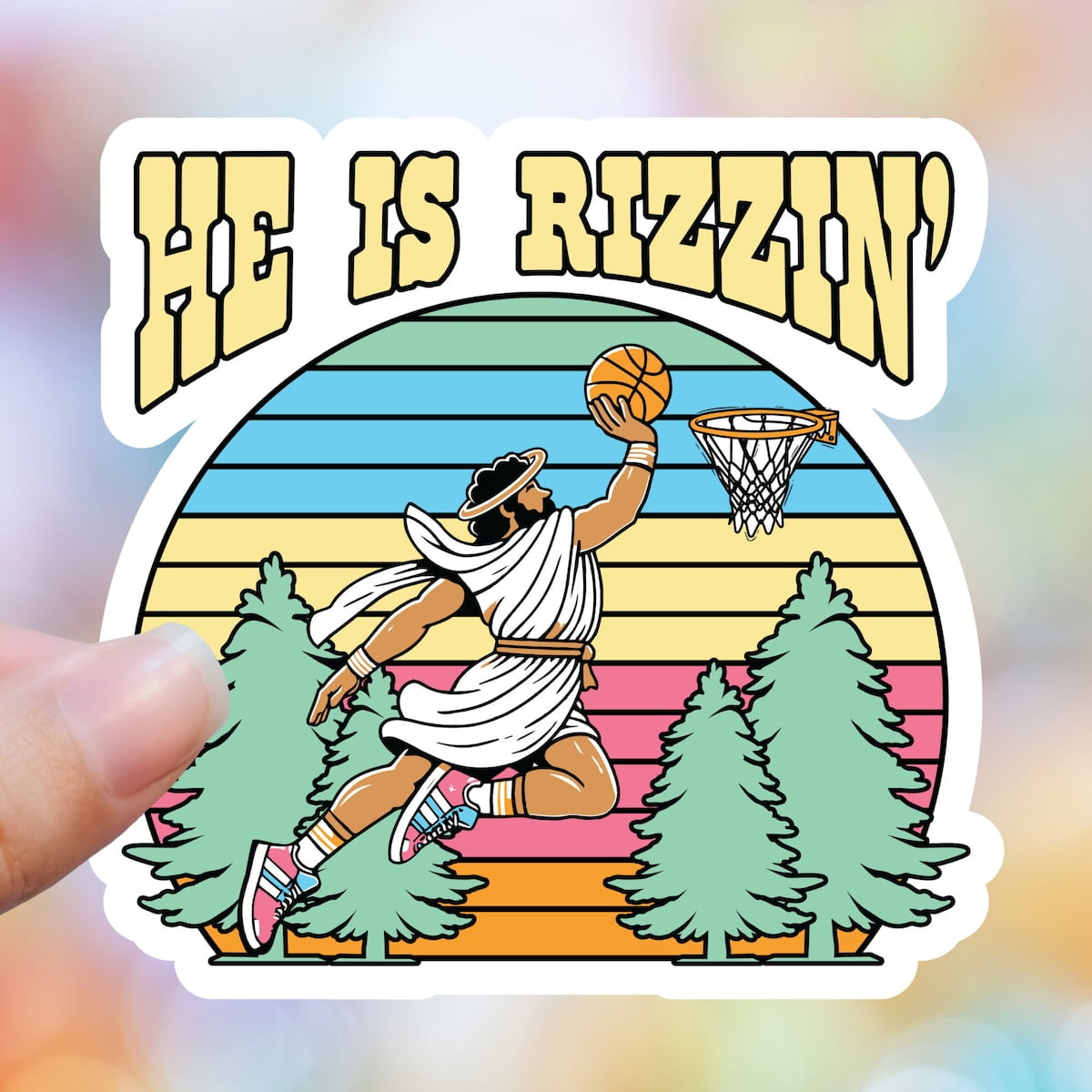 Maneki He Is Rizzin Sticker, Tiktok Decals, Funny Stickers, Playing ...