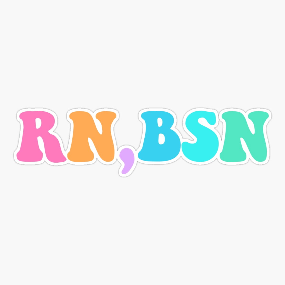 Maneki Rn, Bsn Er, Phone Decal Water Bottle Stickers Car Decals, Funny ...