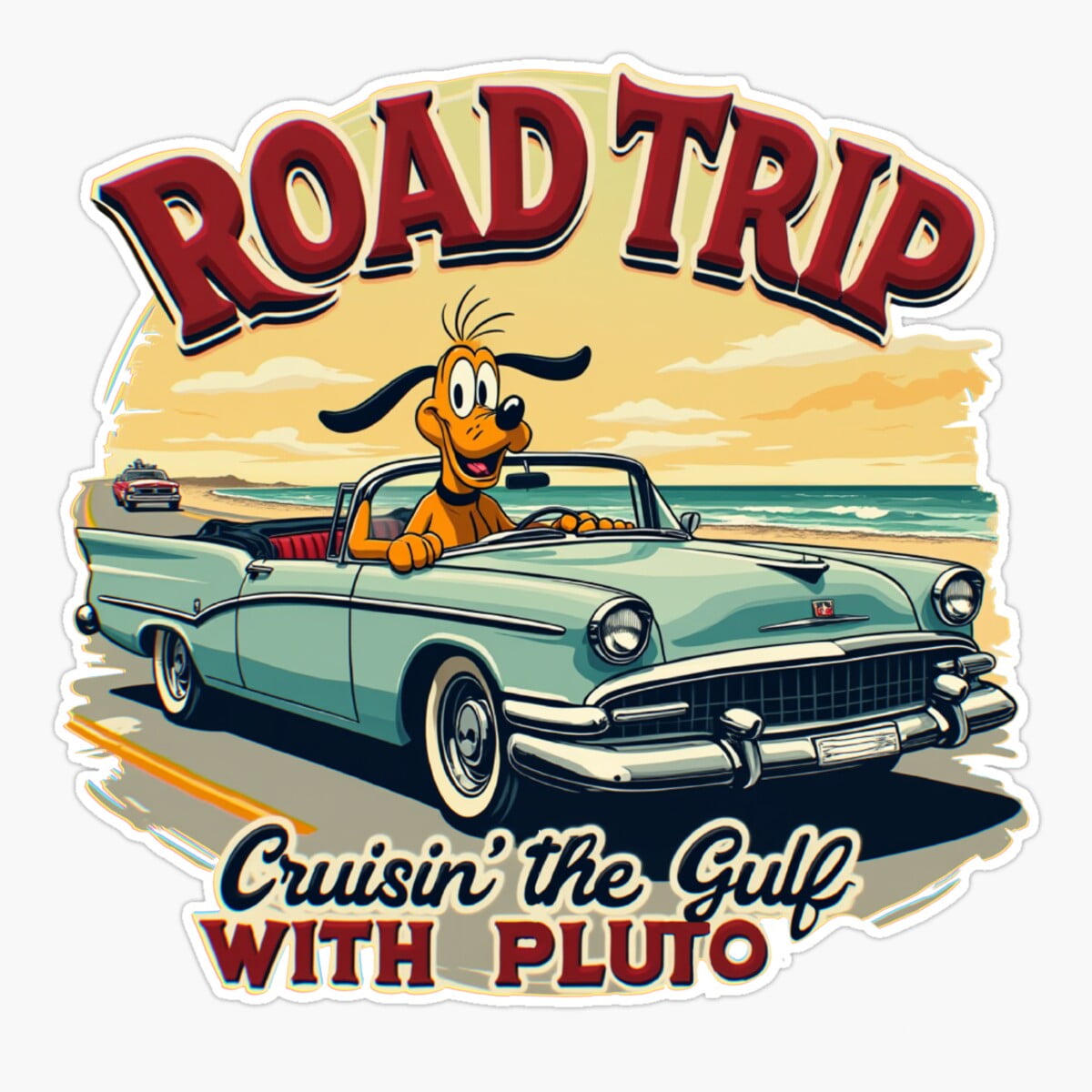 Maneki Road Trip With Pluto Sticker, Phone Decal Water Bottle Stickers ...