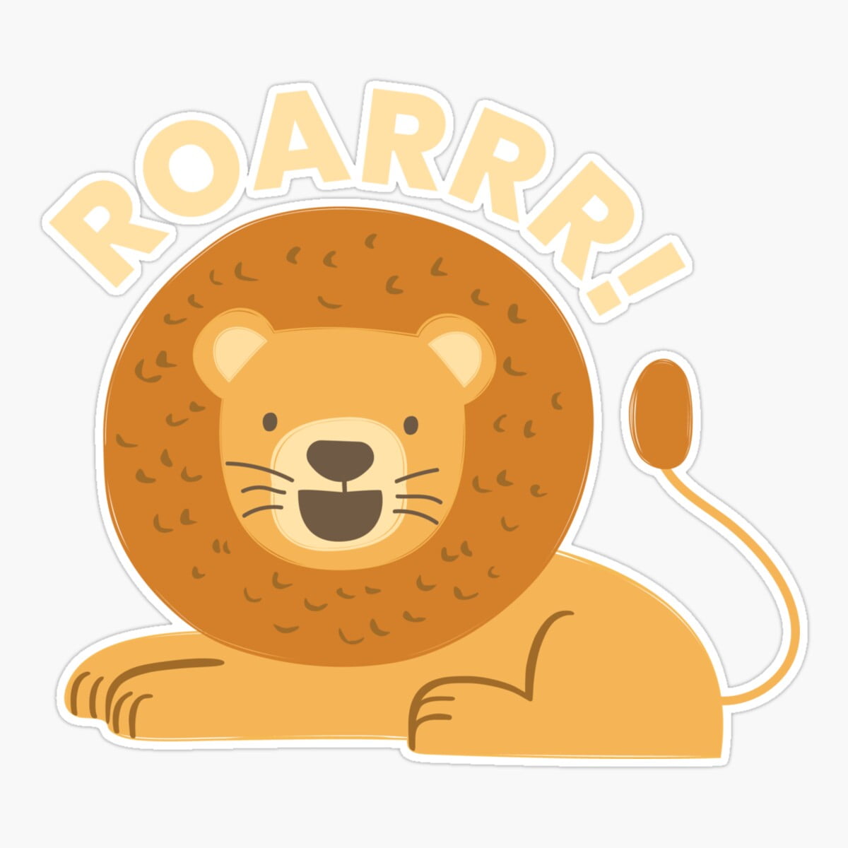 Maneki Roarrr Lion Feline Predator Children Er, Phone Decal Water ...