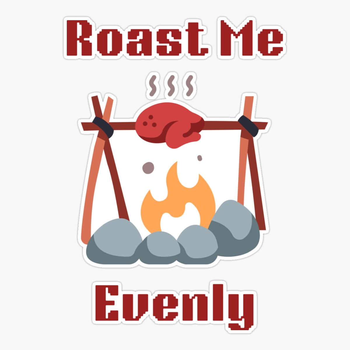 Maneki Roast Me Evenly Humor Sticker, Phone Decal Water Bottle Stickers ...