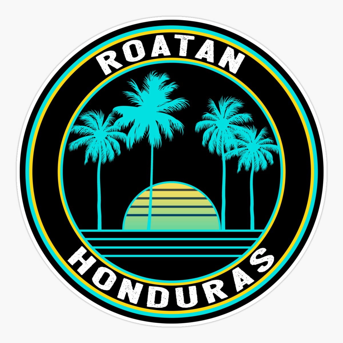 Maneki Roatan Honduras Surf Beach Ocean Surfing Waves Sticker, Phone ...