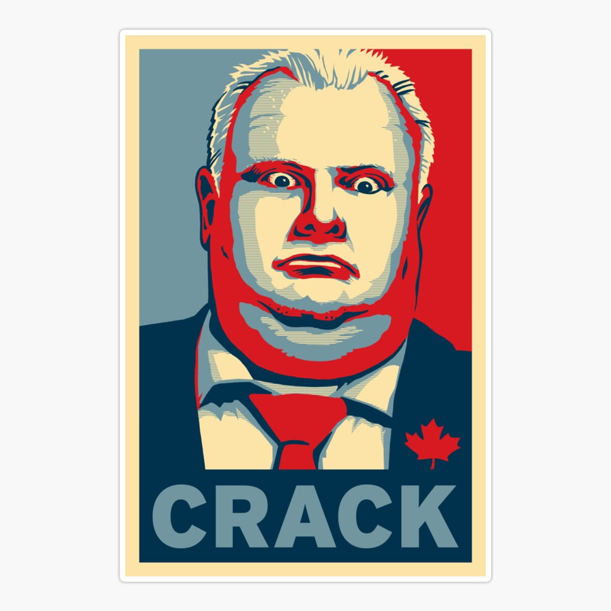 Maneki Rob Ford - Crack Er, Phone Decal Water Bottle Stickers Car ...