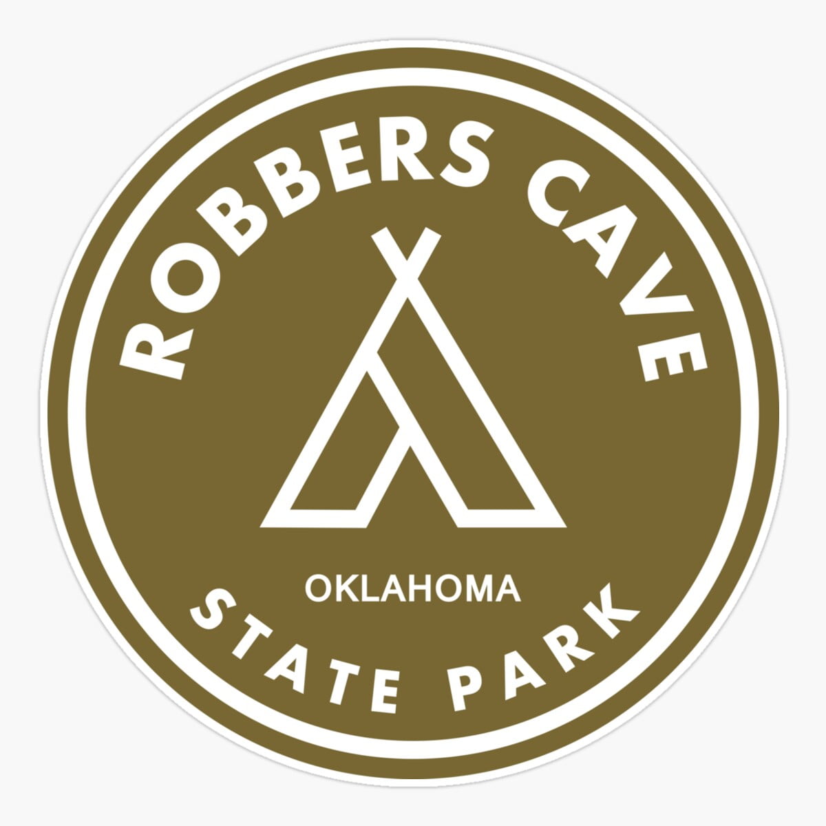 Maneki Robbers Cave State Park Oklahoma Tent Er, Phone Decal Water ...