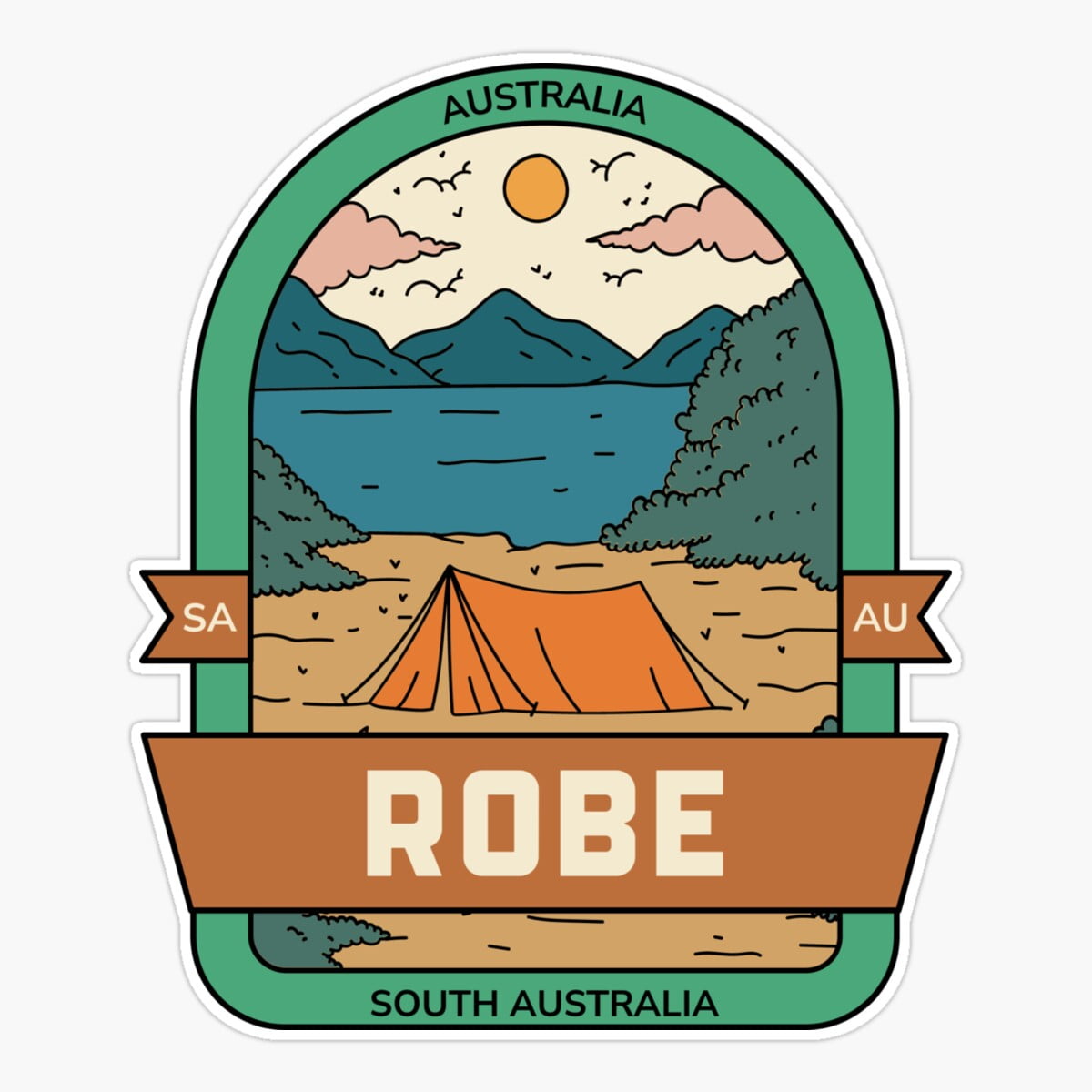 Maneki Robe South Australia Sticker, Phone Decal Water Bottle Stickers ...