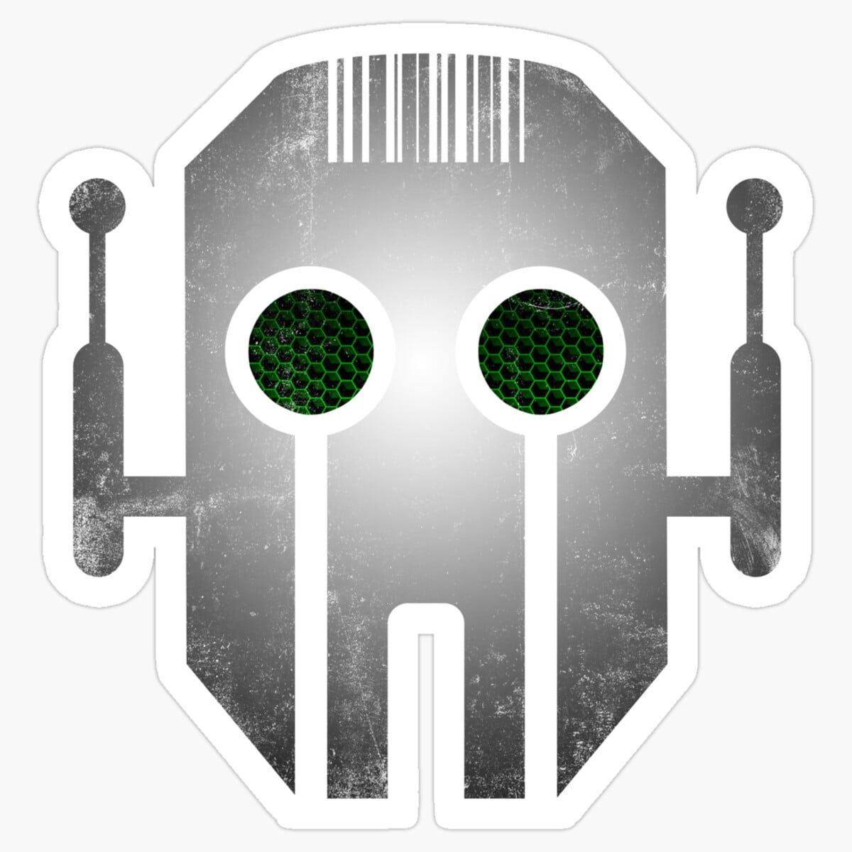 Maneki Robot Face Er, Phone Decal Water Bottle Stickers Car Decals ...