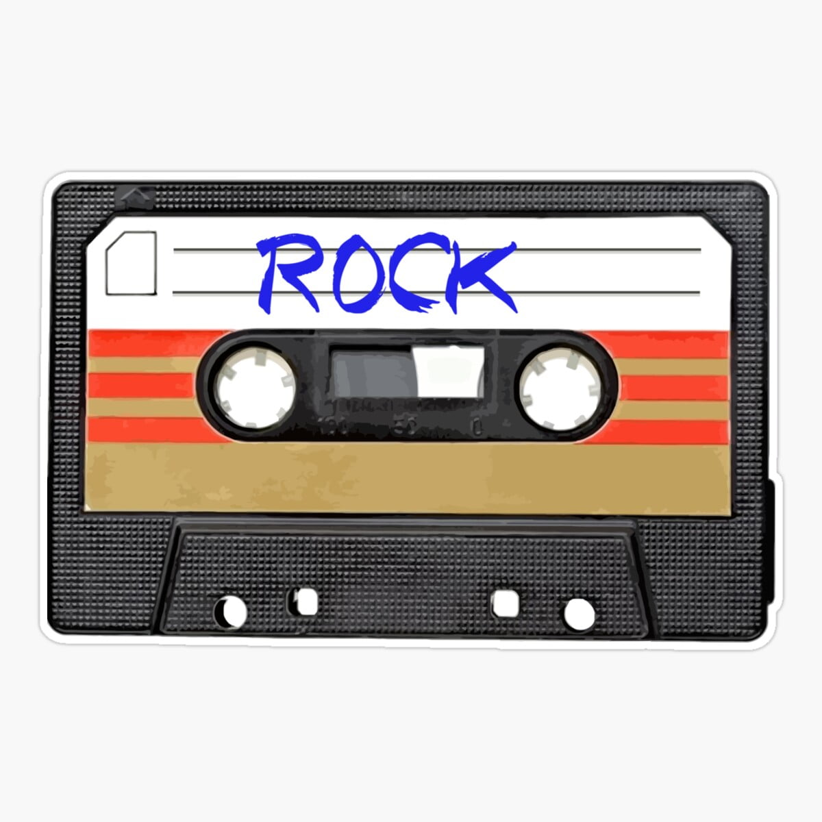 Maneki Rock And Roll Music Cassette Sticker, Phone Decal Water Bottle ...