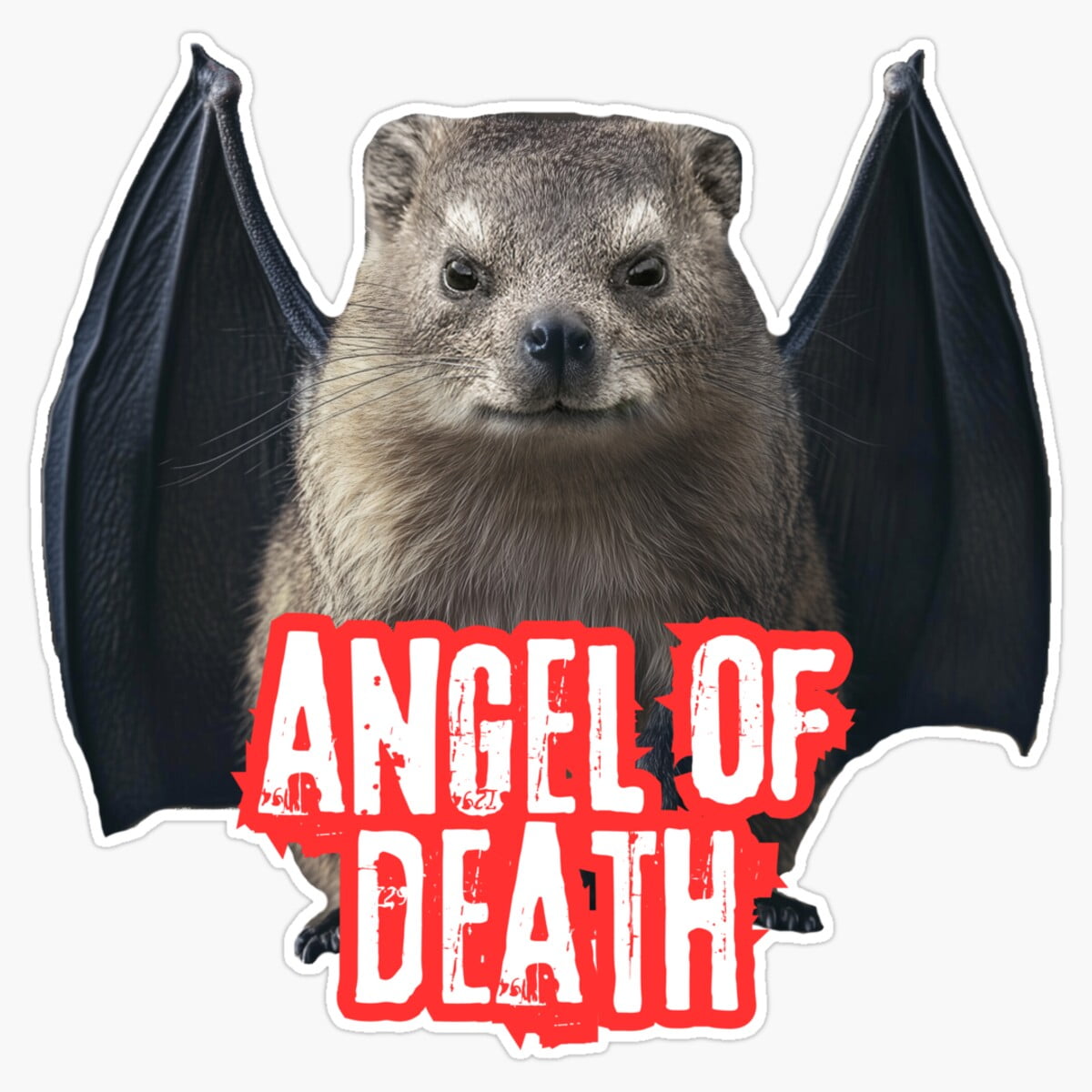 Maneki Rock Hyrax Angel Of Death Er, Phone Decal Water Bottle Stickers ...