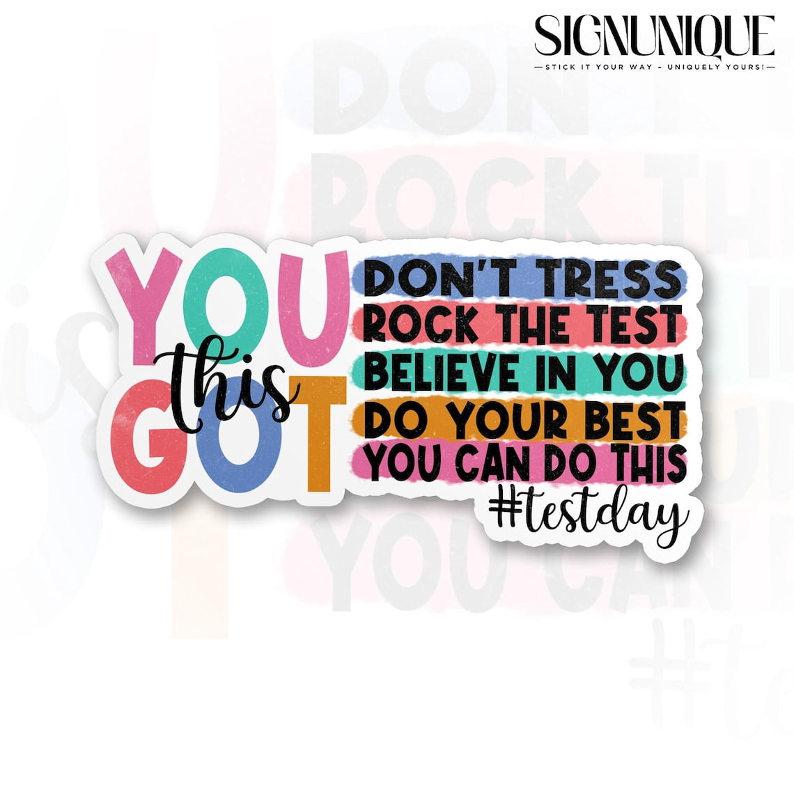 Maneki Rock The Test Er, Test Day, Teacher Motivation Inspirational ...