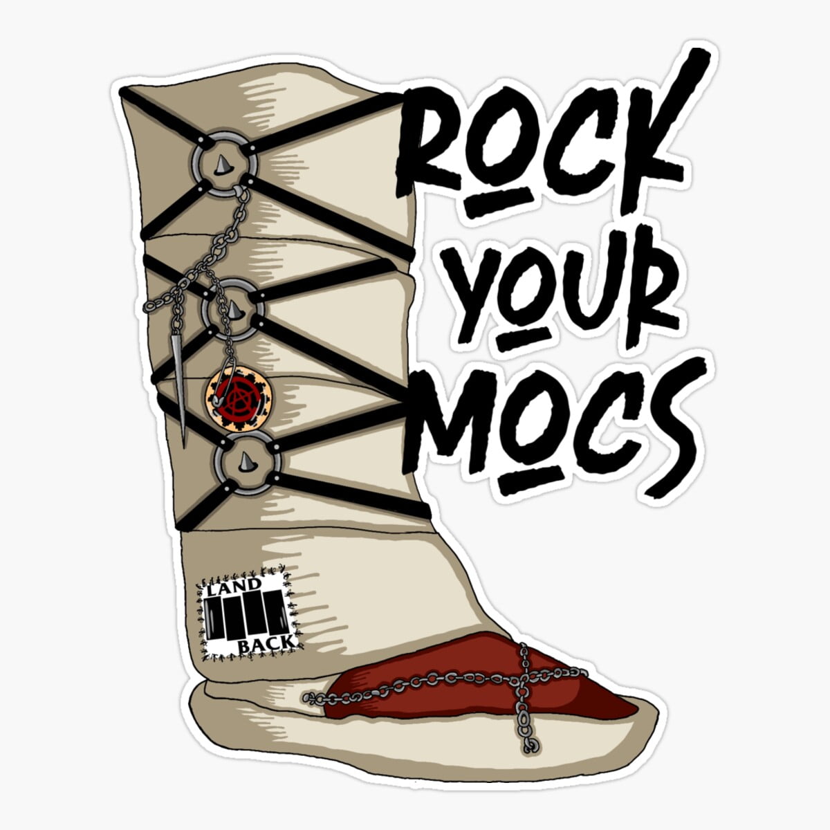 Maneki Rock Your Mocs Ntv Punk Sticker, Phone Decal Water Bottle ...
