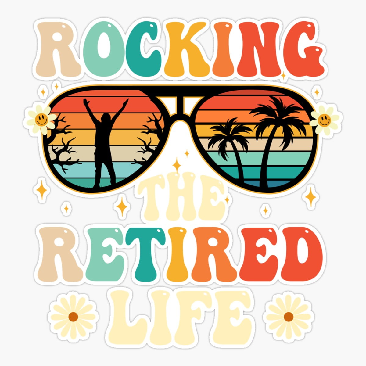 Maneki Rocking The Retired Life Er, Phone Decal Water Bottle Stickers ...