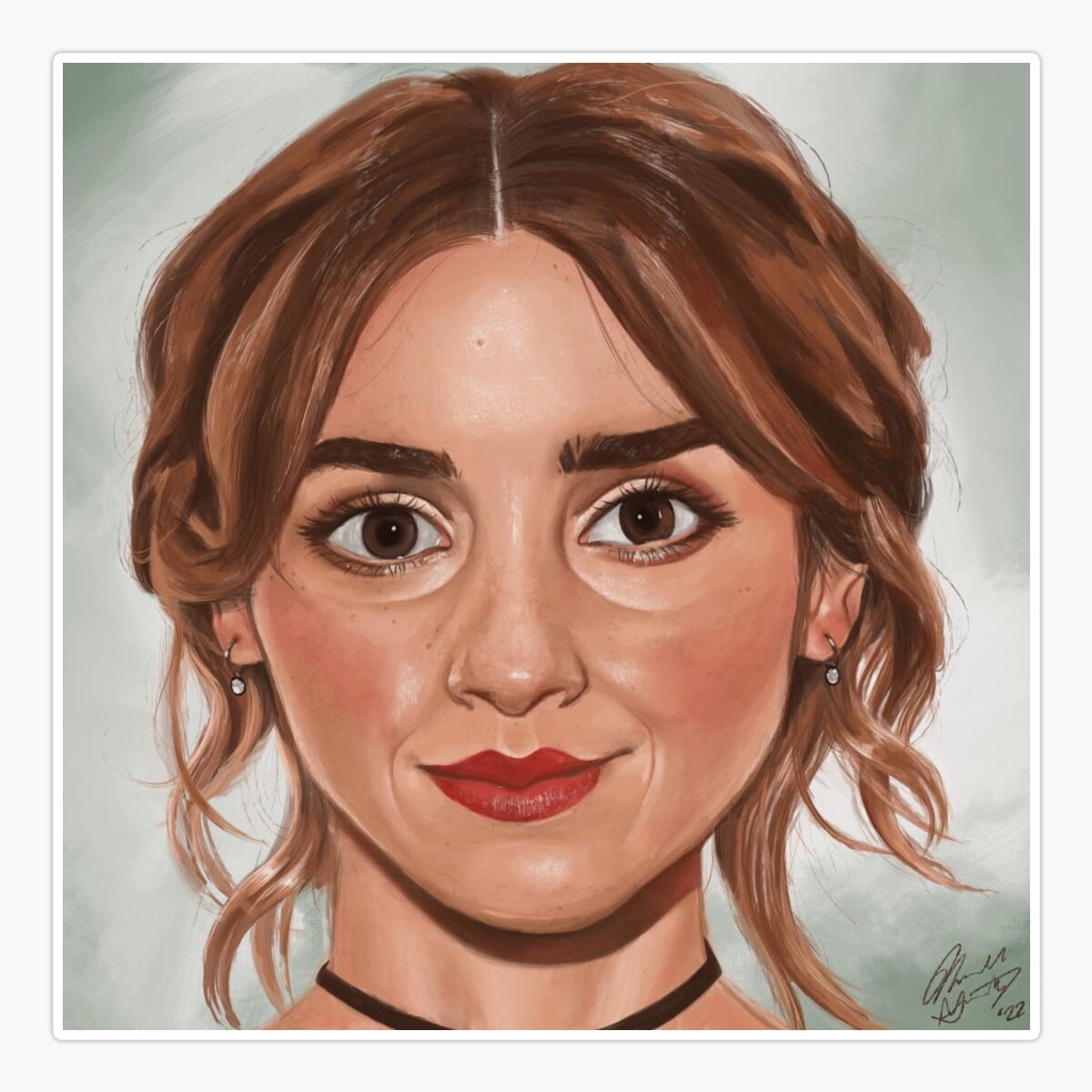 Maneki Role Model - Oil Painting Sticker, Phone Decal Water Bottle ...