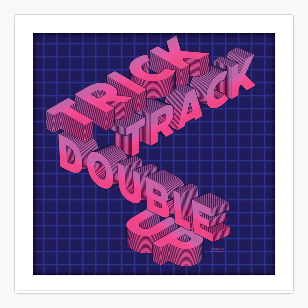 Maneki Roller Coaster Trick Track Double Up (Pink/Purple) Sticker, Phone Decal Water Bottle ...