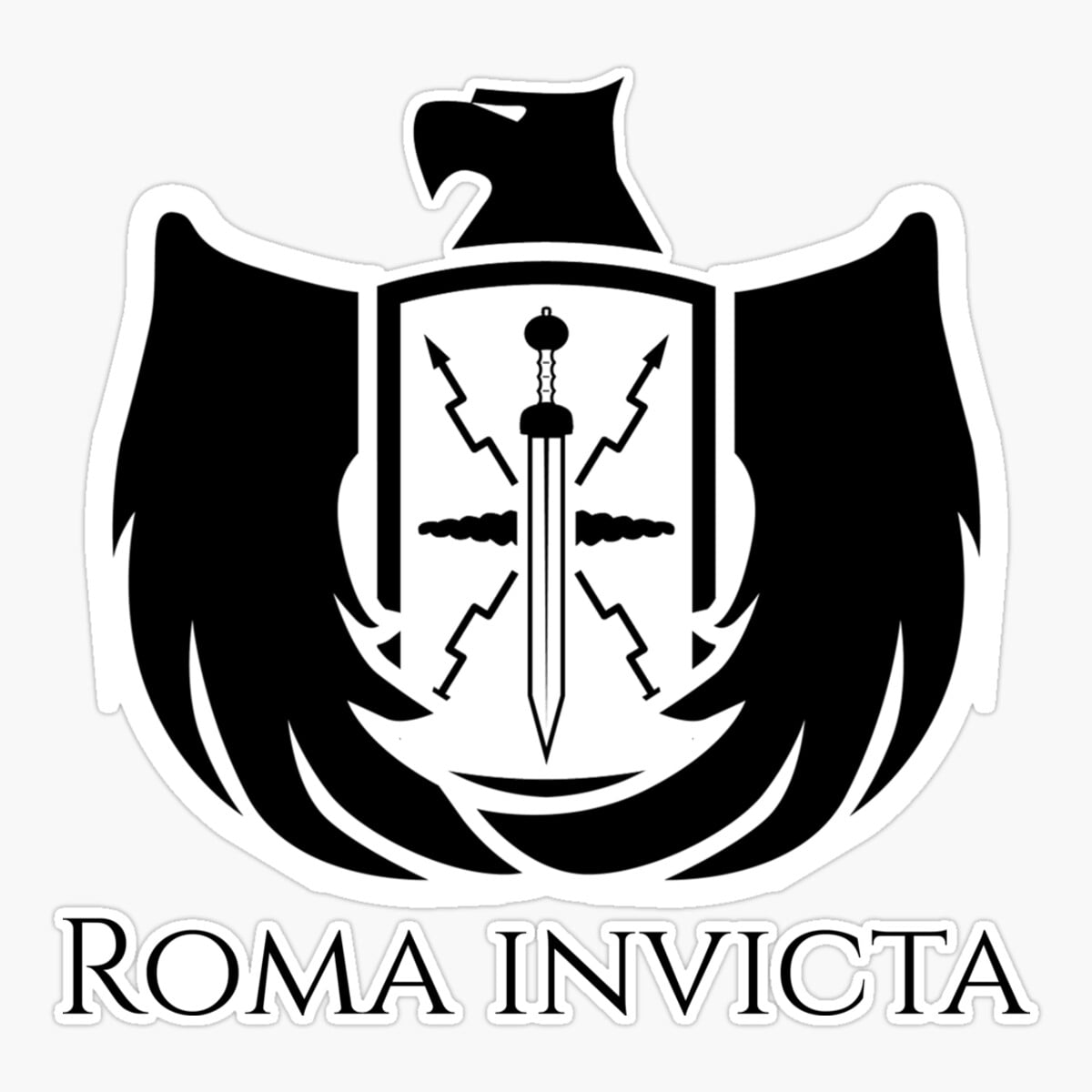 Maneki Roma Invicta - Ancient Roman Legionary Shield Er, Phone Decal Water Bottle Stickers Car ...