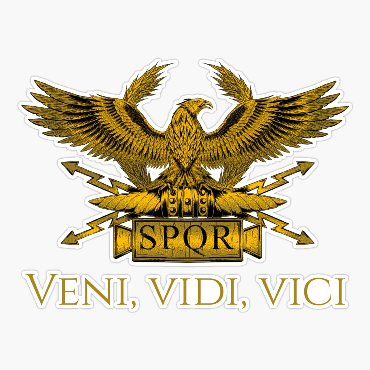 Maneki Roman Legionary Aquila - Gaius Julius Caesar Quote Veni Vidi ...