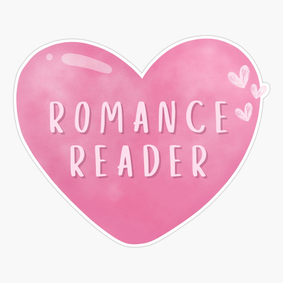 Maneki Romance Reader Heart | Adorable Bookish Book Lovers Sticker ...