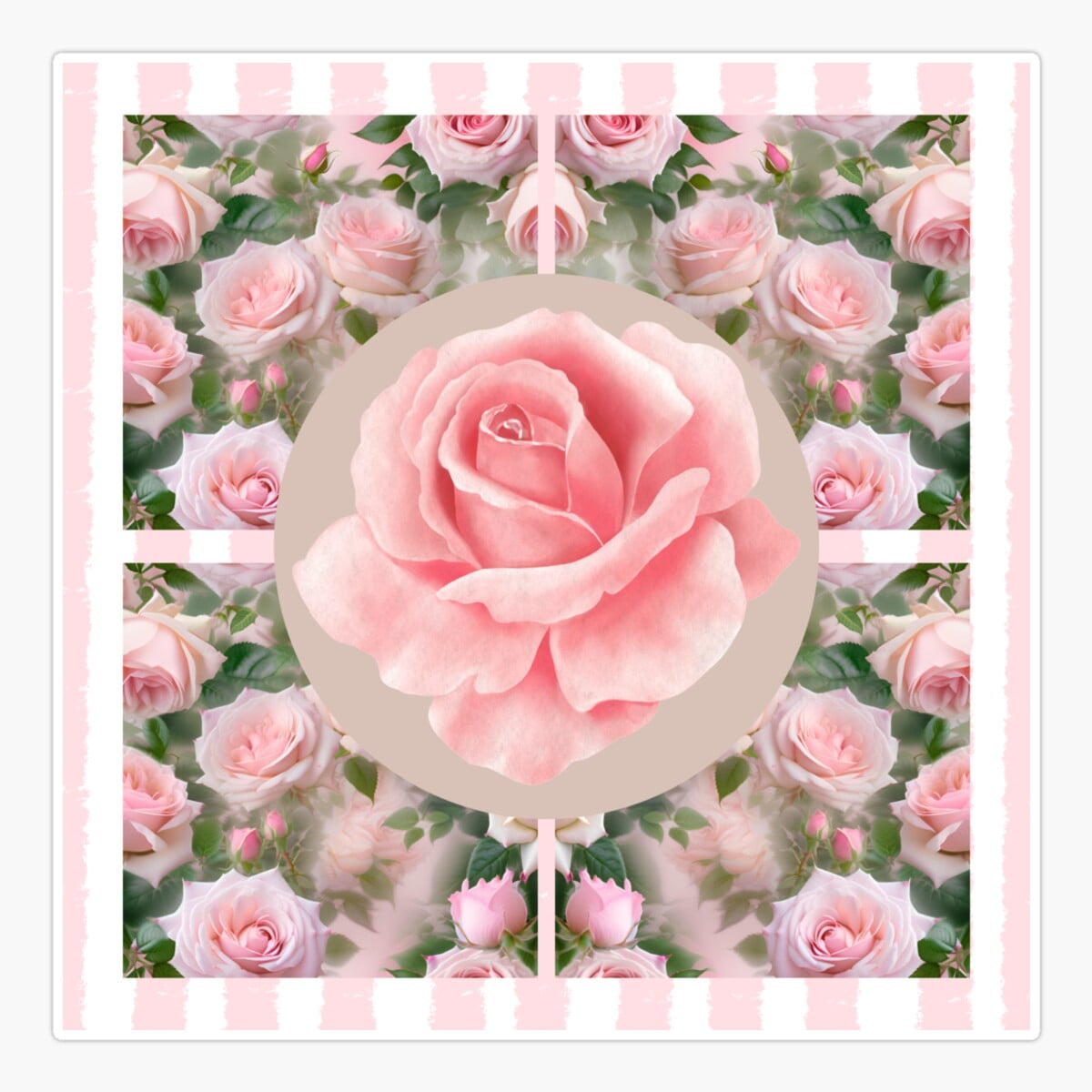 Maneki Romantic Pink Roses Floral Pattern – Vintage Cottagecore ...