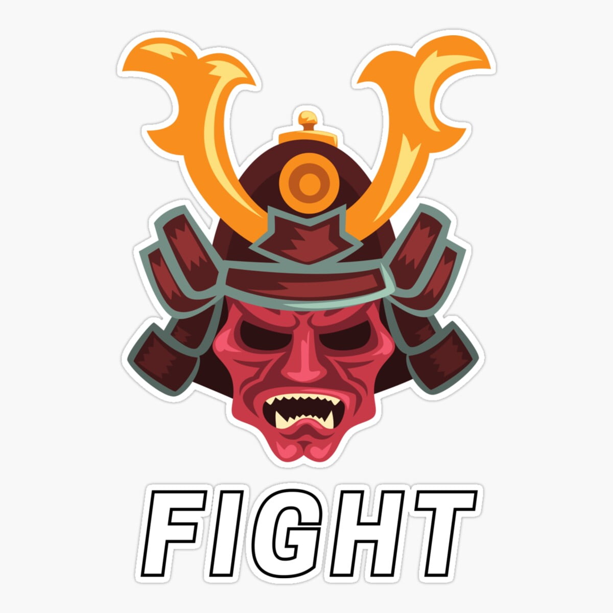 Maneki Ronin Fearless Sticker, Phone Decal Water Bottle Stickers Car ...