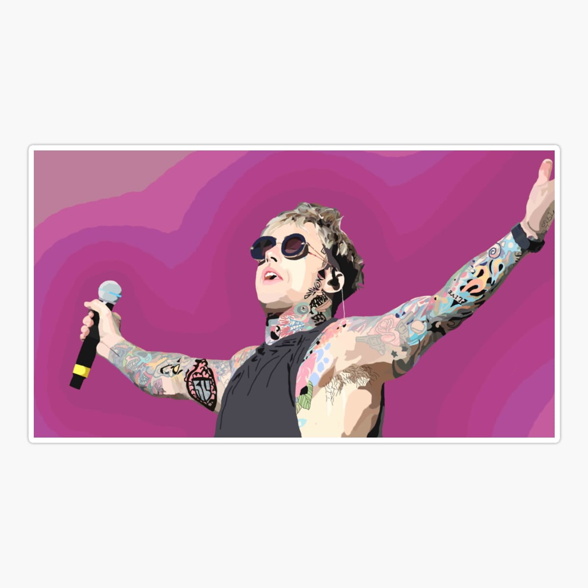 Maneki Ronnie Radke At Warped Tour 2018 Sticker, Phone Decal Water ...