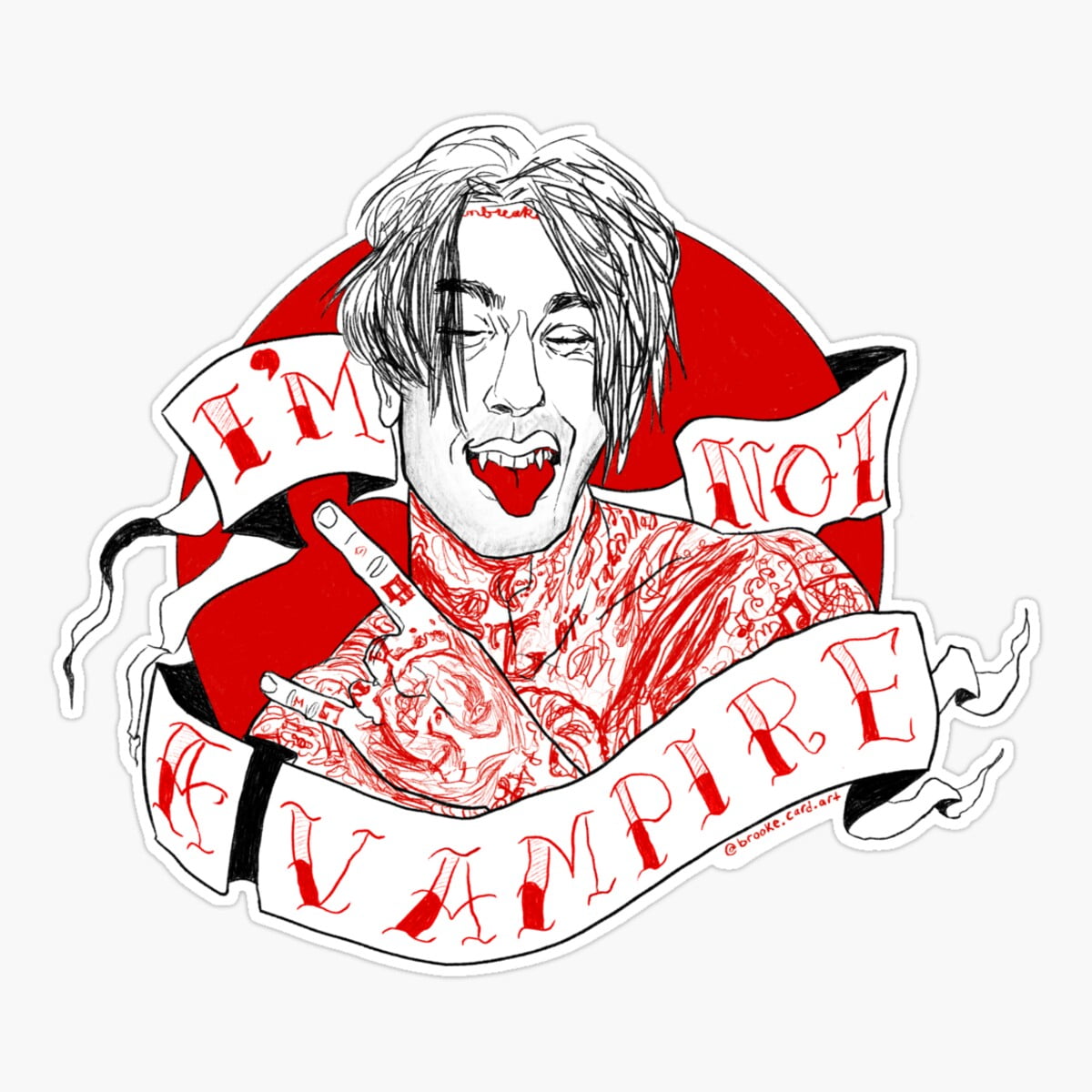Maneki Ronnie Radke Sticker, Phone Decal Water Bottle Stickers Car ...