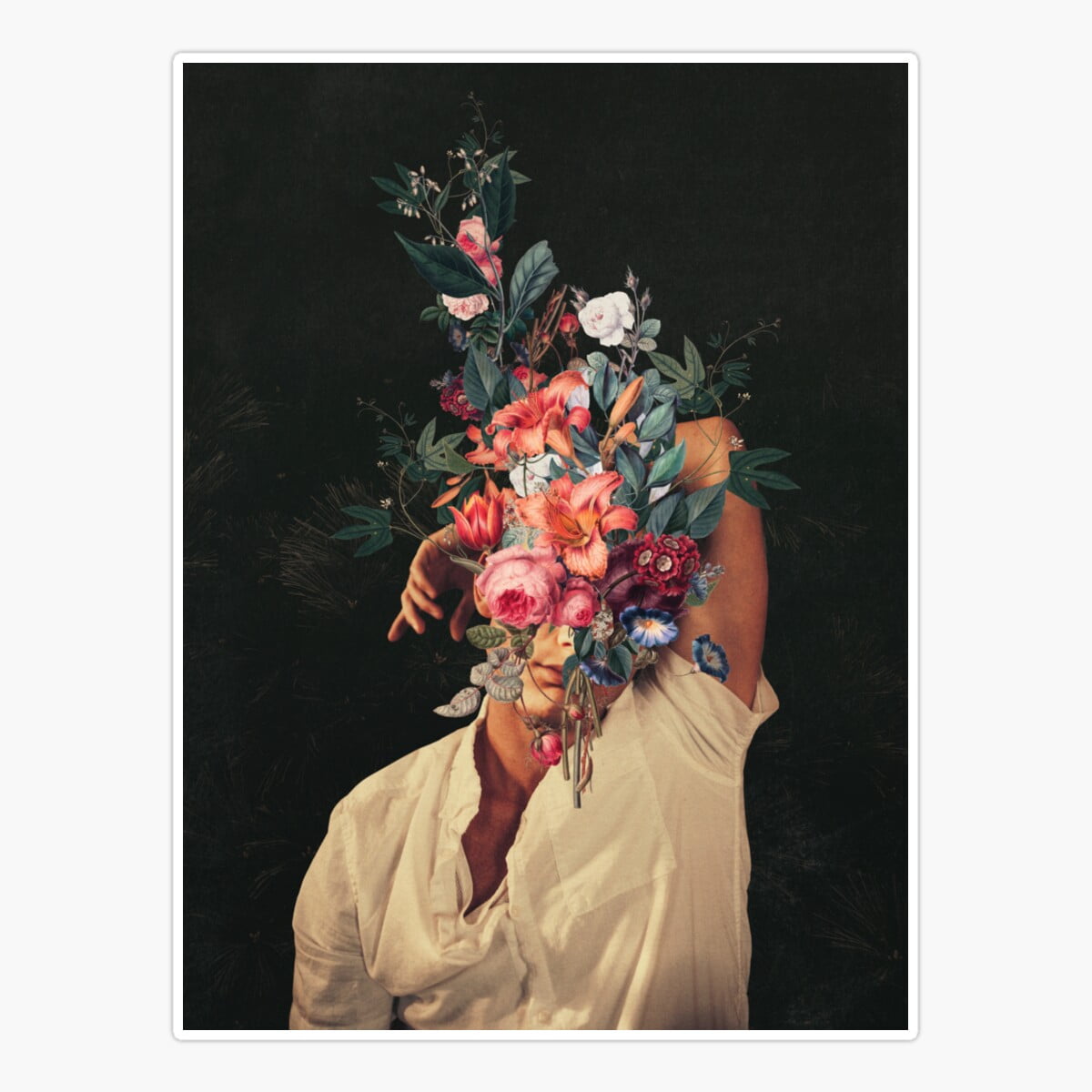 Maneki Roses Bloomed Every Time I Thought Of You Sticker, Phone Decal ...