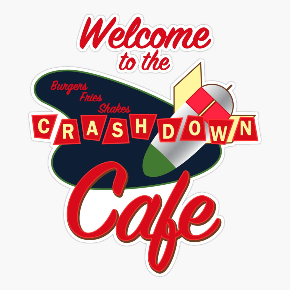 Maneki Roswell - Crashdown Cae Sticker, Phone Decal Water Bottle ...