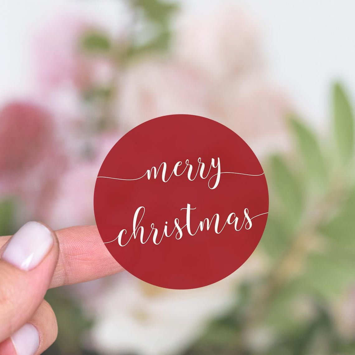 Maneki Round Christmas Ers, Christmas Envelope Seals Er, Minimalist ...