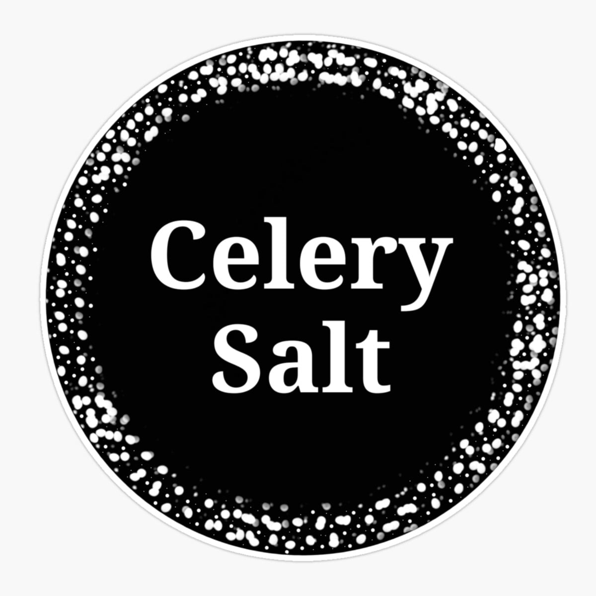 Maneki Round Spice Jar Label - Celery Salt Sticker, Phone Decal Water ...