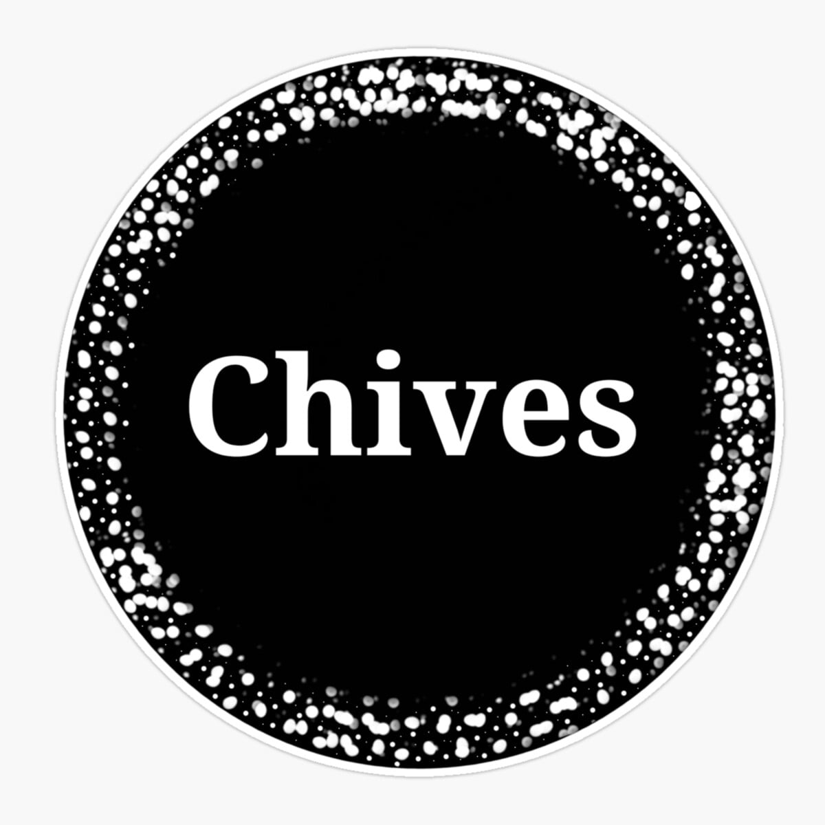 Maneki Round Spice Jar Label - Chives Sticker, Phone Decal Water Bottle ...