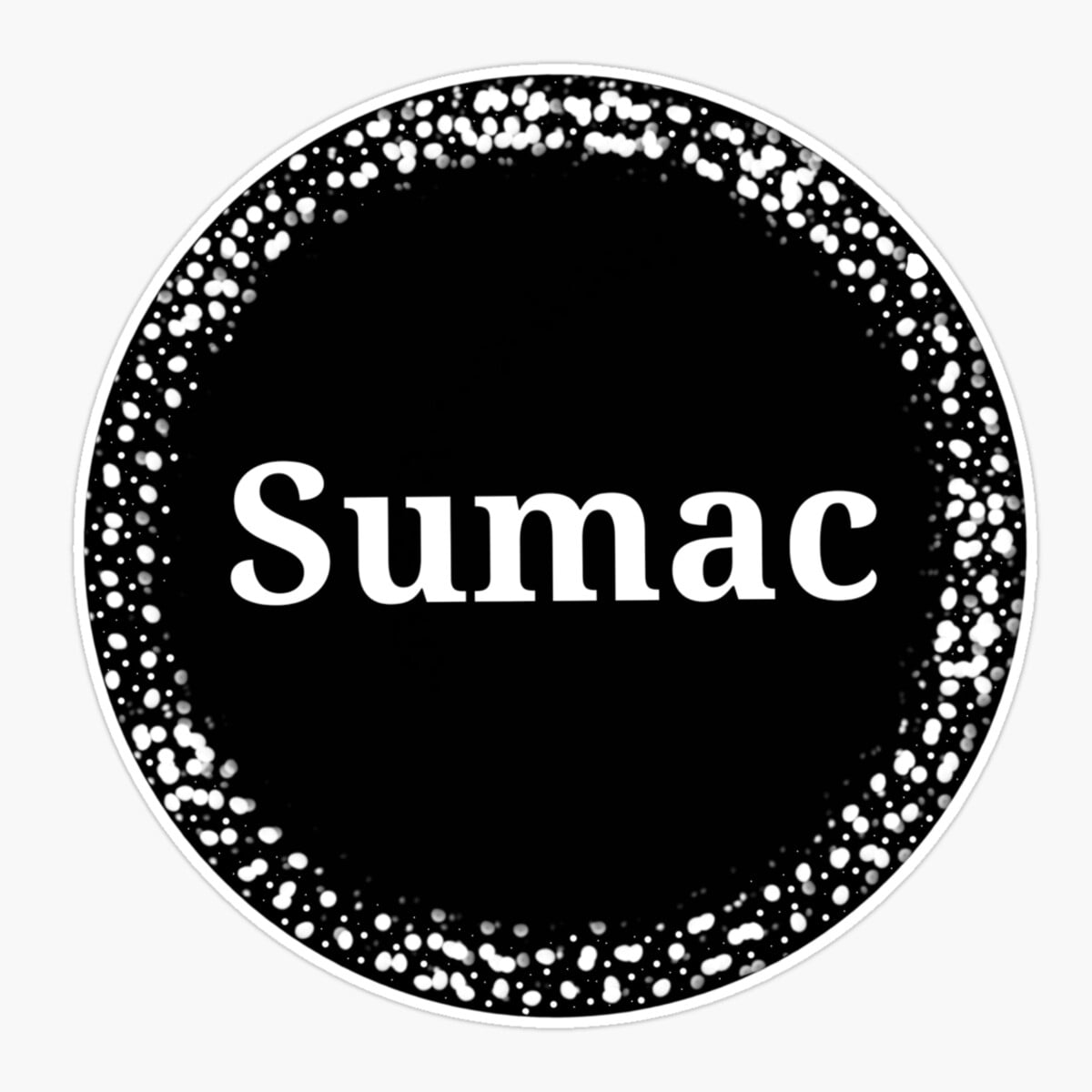 Maneki Round Spice Jar Label - Sumac Sticker, Phone Decal Water Bottle ...