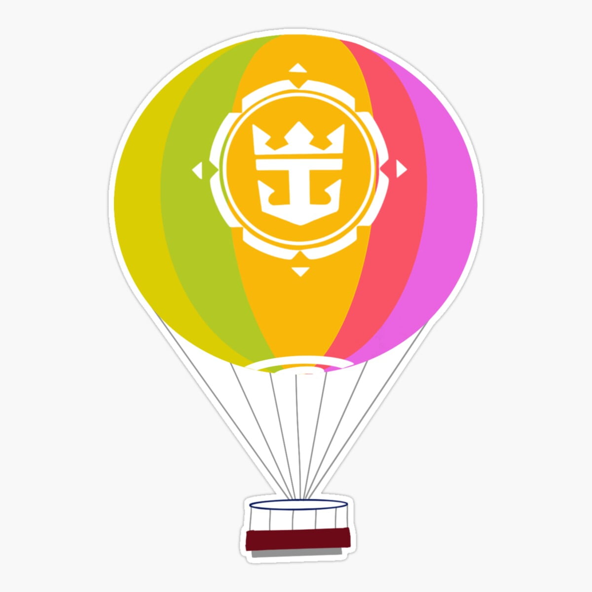 Maneki Royal Caribbean Coco Cay Hot Air Baloon Sticker, Phone Decal ...