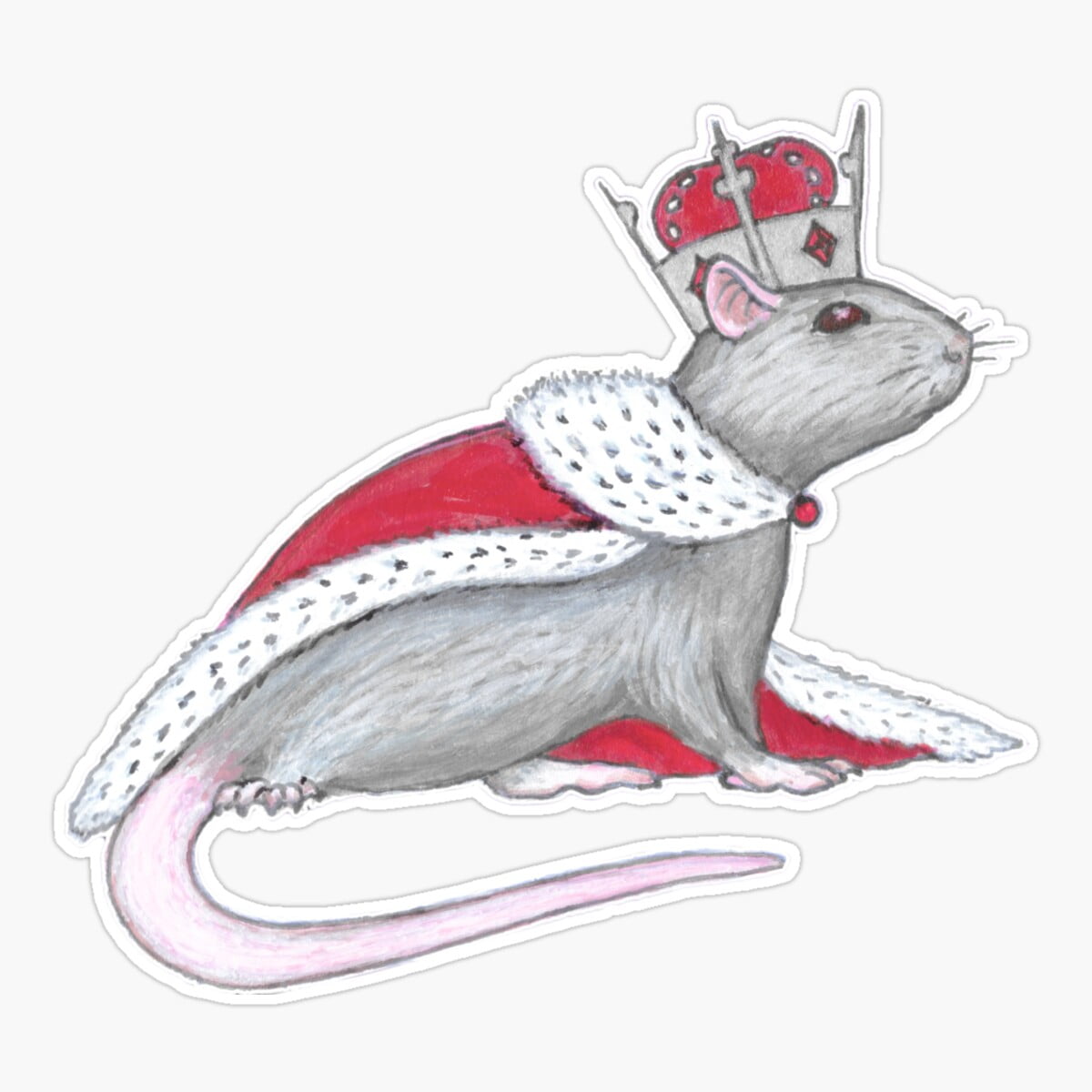 Maneki Royal Red Rat Er, Phone Decal Water Bottle Stickers Car Decals ...